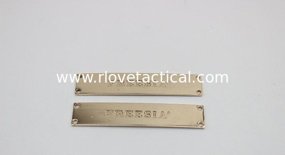 Supply custom gold iron debossed logo metal shoe accessories metal buckles for shoelace