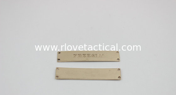 Supply custom gold iron debossed logo metal shoe accessories metal buckles for shoelace