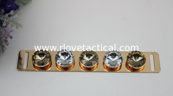 Hot selling iron material light gold diamond decorative shoes metal buckles