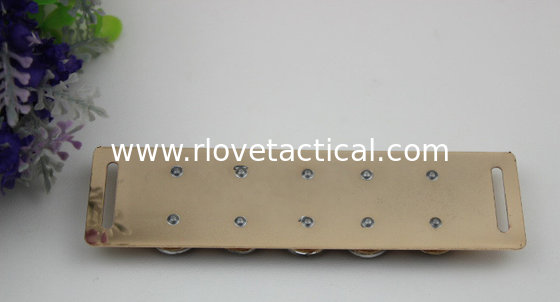 Shoes accessories light gold iron sheets diamond decorative metal buckle parts for shoelace