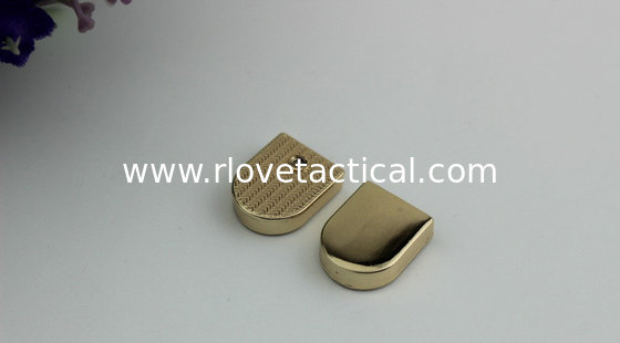 China manufacturer customized light gold square handbag metal cord end clip