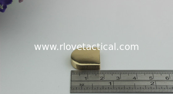 China manufacturer customized light gold square handbag metal cord end clip