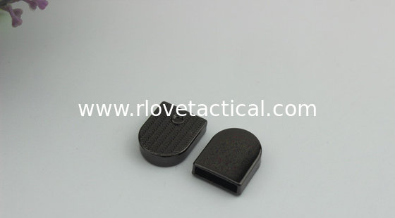 China manufacturer customized light gold square handbag metal cord end clip