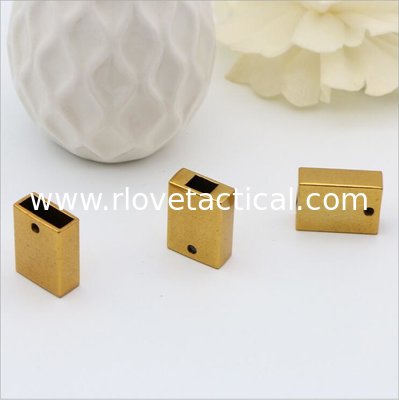 Fashion zinc alloy metal gold bag accessories leather cord end clip stopper for handbags