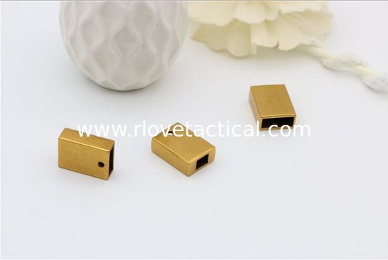 Fashion zinc alloy metal gold bag accessories leather cord end clip stopper for handbags