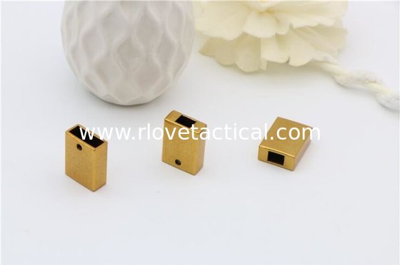 Fashion zinc alloy metal gold bag accessories leather cord end clip stopper for handbags