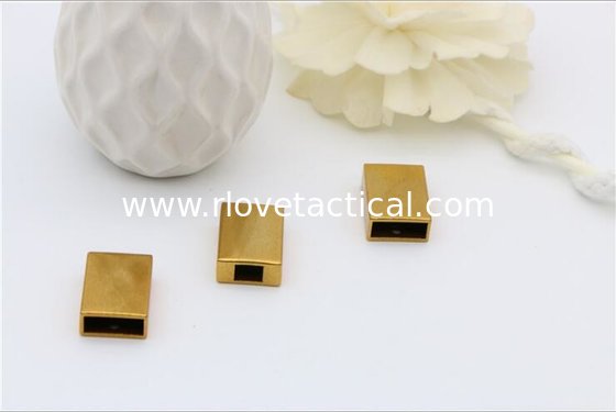 Fashion zinc alloy metal gold bag accessories leather cord end clip stopper for handbags