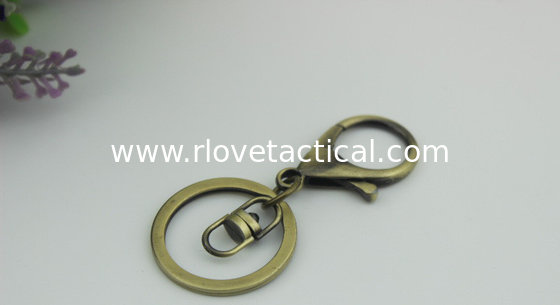 High quality custom gold iron metal key ring zinc alloy snap hook with chain for gift keychains