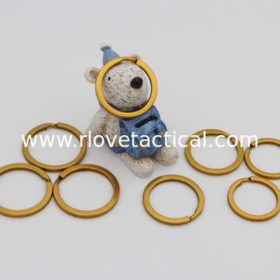 Top Quality metal split key ring customized OEP antique gold iron key ring