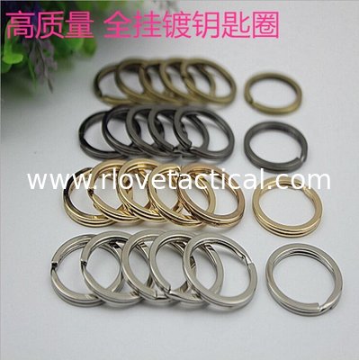 Mutil-color round shape 24 mm iron metal split key ring clip wholesale