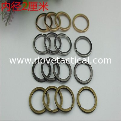 Hang Chain Hook DIY Craft Key Hardware Nickel Color Iron Round Flat Split Key Ring