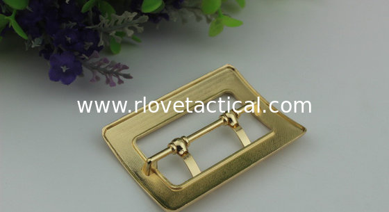 Handbag hardware accessories zinc alloy gunmetal color square 2 inch double pin belt buckle