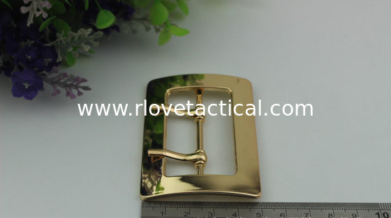 Handbag hardware accessories zinc alloy gunmetal color square 2 inch double pin belt buckle