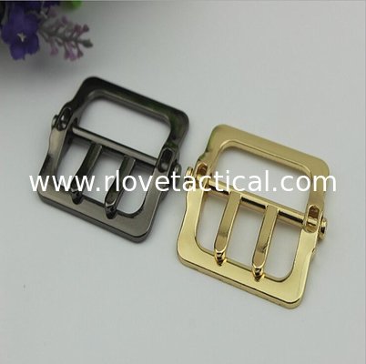 Most popular new arrival zinc alloy handbag accessories gold 45 mm double pin belt buckle