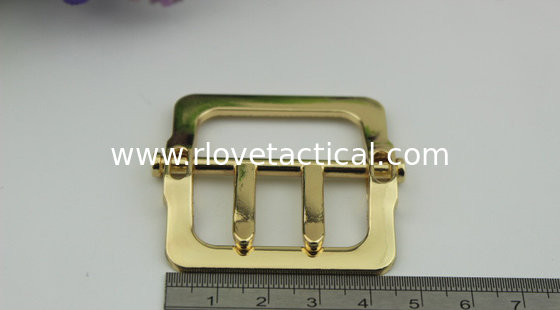 Most popular new arrival zinc alloy handbag accessories gold 45 mm double pin belt buckle