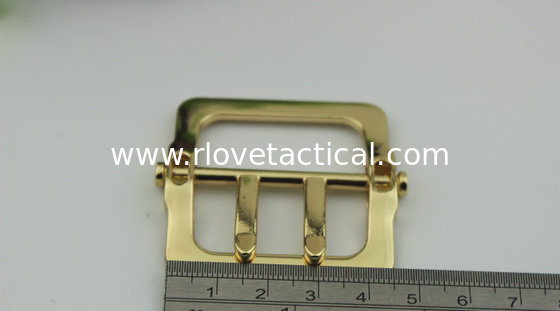 Most popular new arrival zinc alloy handbag accessories gold 45 mm double pin belt buckle
