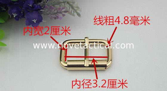 Customized 32 mm nickel iron metal pin roller bag buckle for garment webbing strap