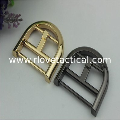 Wholesale custom bag belt buckle zinc alloy half-round shape 38 mm pin buckle for belts