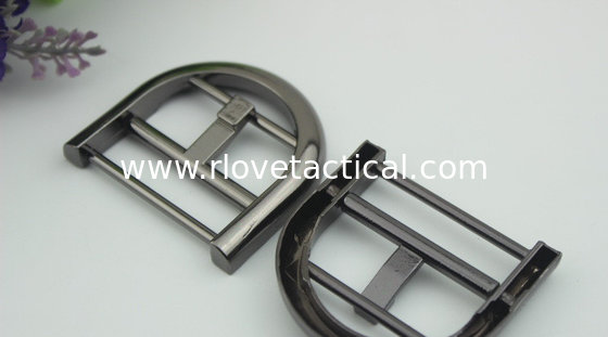 Wholesale custom bag belt buckle zinc alloy half-round shape 38 mm pin buckle for belts