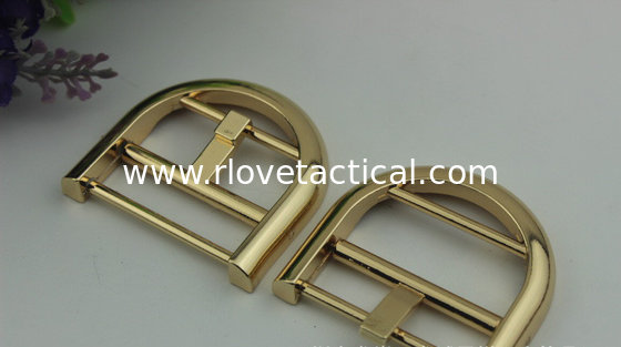 Wholesale custom bag belt buckle zinc alloy half-round shape 38 mm pin buckle for belts