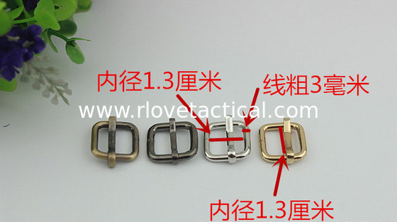 Women handbag leather 13 mm multicolor iron metal adjustable slide buckles