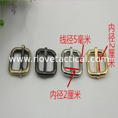 Bag making fittings 20 mm light gold iron adjust square ring adjustable buckle