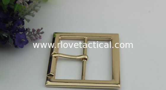 Free sample eco-friendly metal material zinc alloy 50 mm square coat pin belt buckle for women