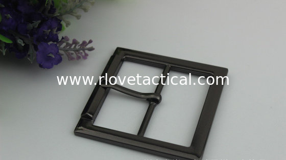 Free sample eco-friendly metal material zinc alloy 50 mm square coat pin belt buckle for women