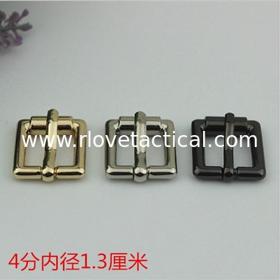 High Quality 3 Color 13 MM Zinc Alloy Metal Pin Rolling Square Belt Buckles For Handbags