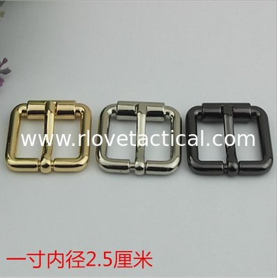 Bag Parts Accessories Zinc Alloy Shiny Gold 25 MM Roll Pin Belt Buckle For Sales