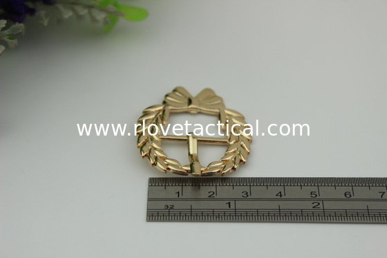 Custom hardware accessories 22 mm gold lace butterfly shape pin belt buckle for handbag clothing accessories