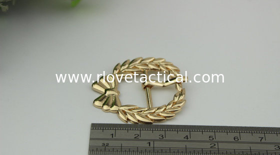 Custom hardware accessories 22 mm gold lace butterfly shape pin belt buckle for handbag clothing accessories