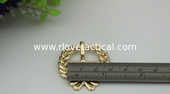 Custom hardware accessories 22 mm gold lace butterfly shape pin belt buckle for handbag clothing accessories
