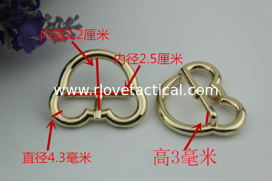 Luggage hardware accessories Mickey Mouse shape 25 mm gold zinc alloy pin buckle for leather accessories