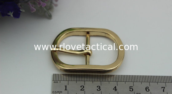 Shoes hardware accessories zinc alloy 29 mm shiny gold oval shape metal pin buckles for belt