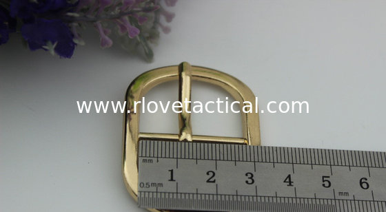 Shoes hardware accessories zinc alloy 29 mm shiny gold oval shape metal pin buckles for belt