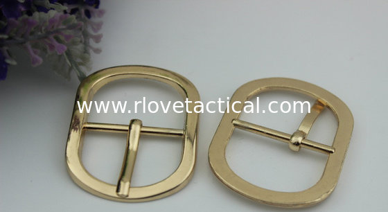 Shoes hardware accessories zinc alloy 29 mm shiny gold oval shape metal pin buckles for belt