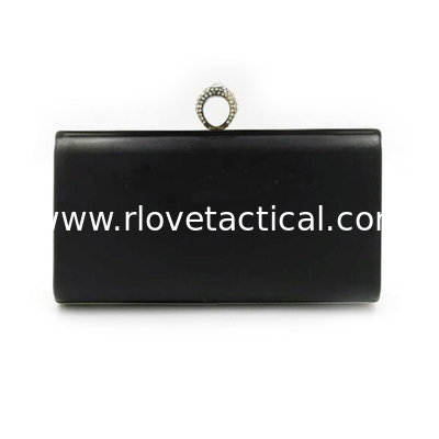 Fashion design 12*22 cm gold color rectangle shape metal box purse frame