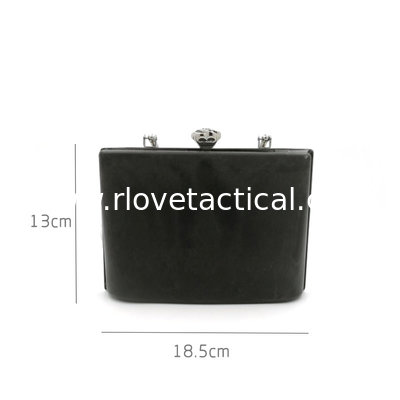 OEM fashion 18.5*13 cm silver color plastic and iron beautiful evening bag box clutch purse metal frame