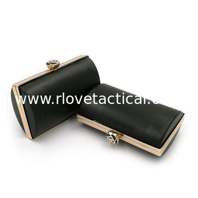Wholesale Handbag hardware 17.8*10.8 cm gold custom metal box clutch frame purse frame