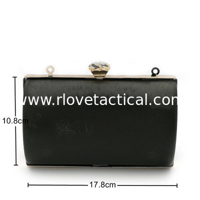 Wholesale Handbag hardware 17.8*10.8 cm gold custom metal box clutch frame purse frame