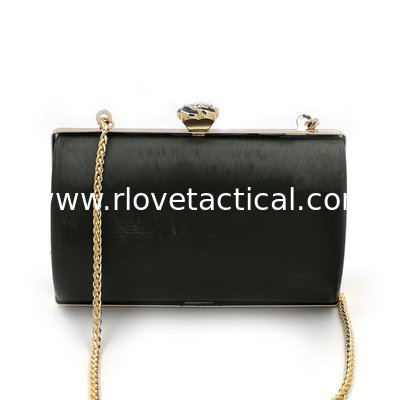 Wholesale Handbag hardware 17.8*10.8 cm gold custom metal box clutch frame purse frame