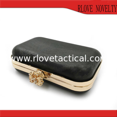 High end handmade bag accessories light gold 16*10 mm rectangle shape purse box and metal frame