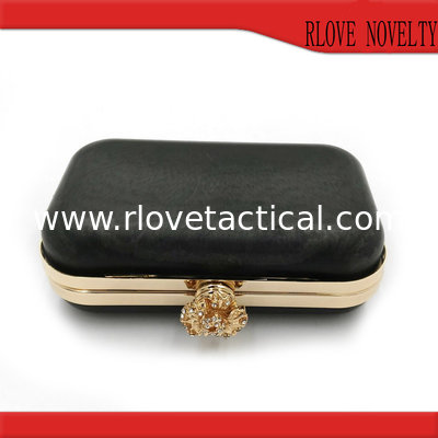 High end handmade bag accessories light gold 16*10 mm rectangle shape purse box and metal frame