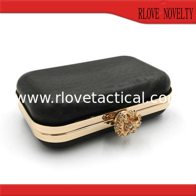 High end handmade bag accessories light gold 16*10 mm rectangle shape purse box and metal frame