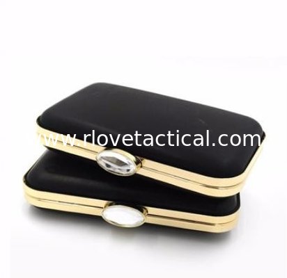 Handmade bag fittings 20*12 cm light gold purse clasp metal purse frame with plastic box for bags