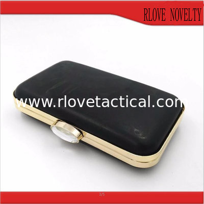 Handmade bag fittings 20*12 cm light gold purse clasp metal purse frame with plastic box for bags