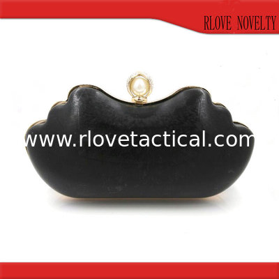 Wholesale bag part accessories 22*11 cm gold iron purse frame with box clutch frame hardware