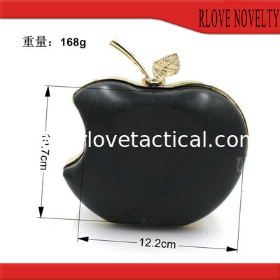 Apple shape gold color iron material evening bag box clutch purse frame