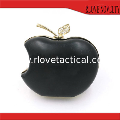 Apple shape gold color iron material evening bag box clutch purse frame